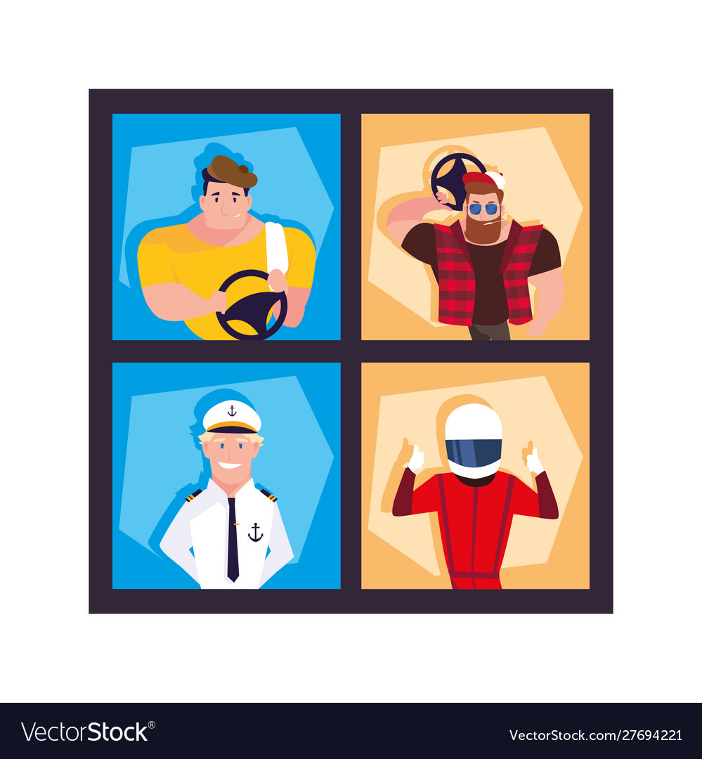 Drivers inside frame design Royalty Free Vector Image