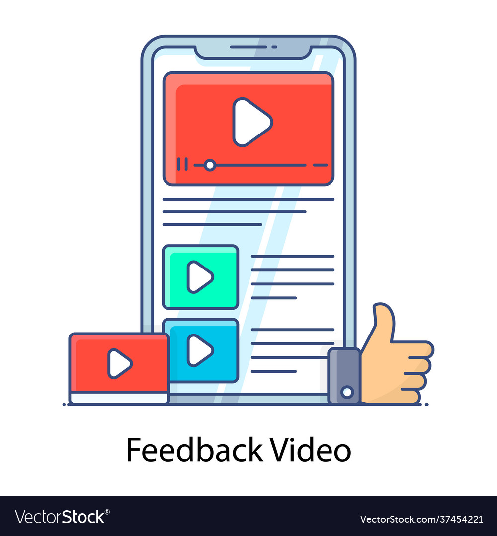Feedback video Royalty Free Vector Image - VectorStock