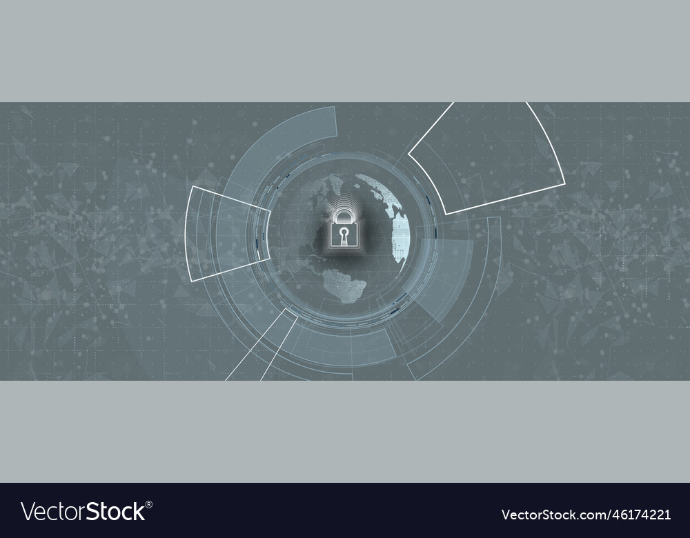 Internet digital security technology concept for Vector Image