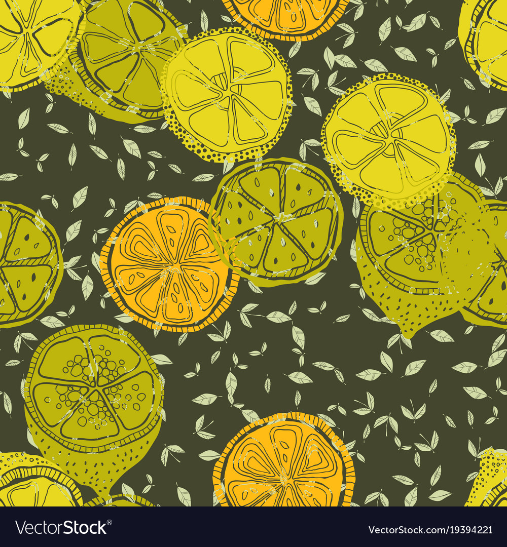 Lemons seamless pattern for decoration Royalty Free Vector