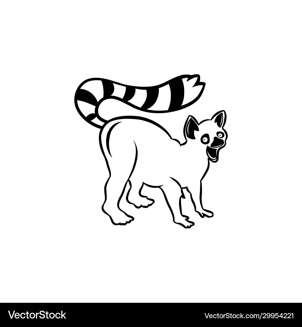 Lemur graphic icon lemur color sign and Royalty Free Vector