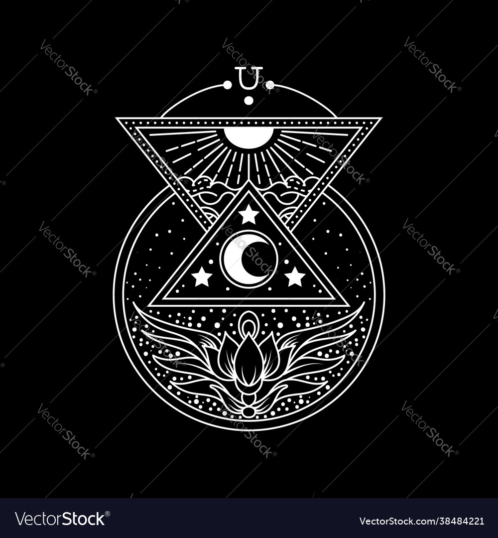 Occult esoteric cosmos Royalty Free Vector Image