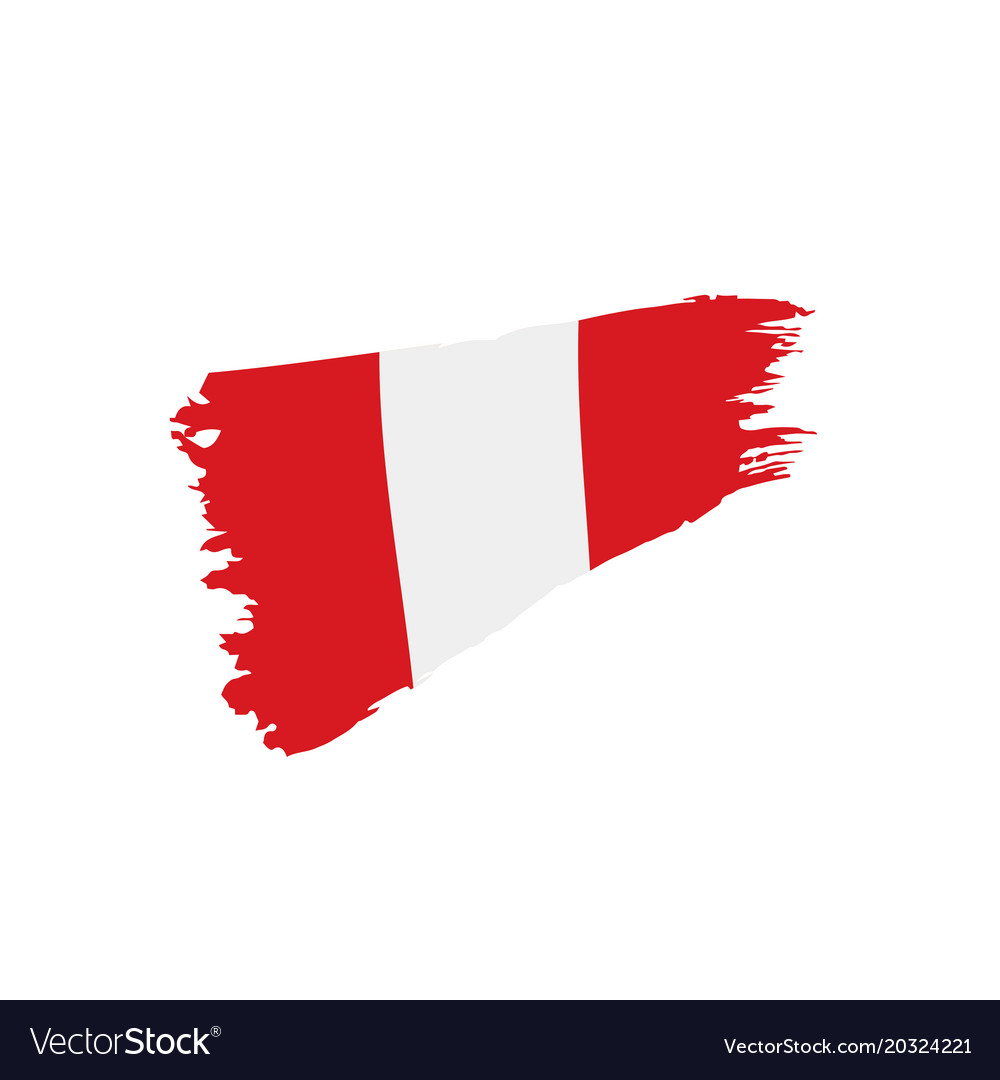 Peru flag Royalty Free Vector Image - VectorStock