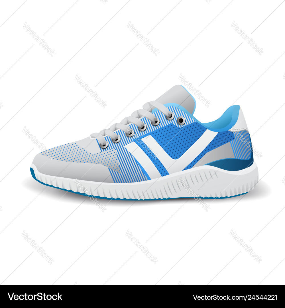 Realistic sport running shoe for training and Vector Image