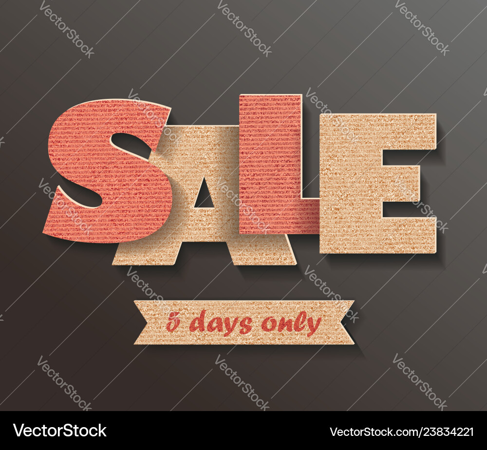 Sale carton signboard Royalty Free Vector Image