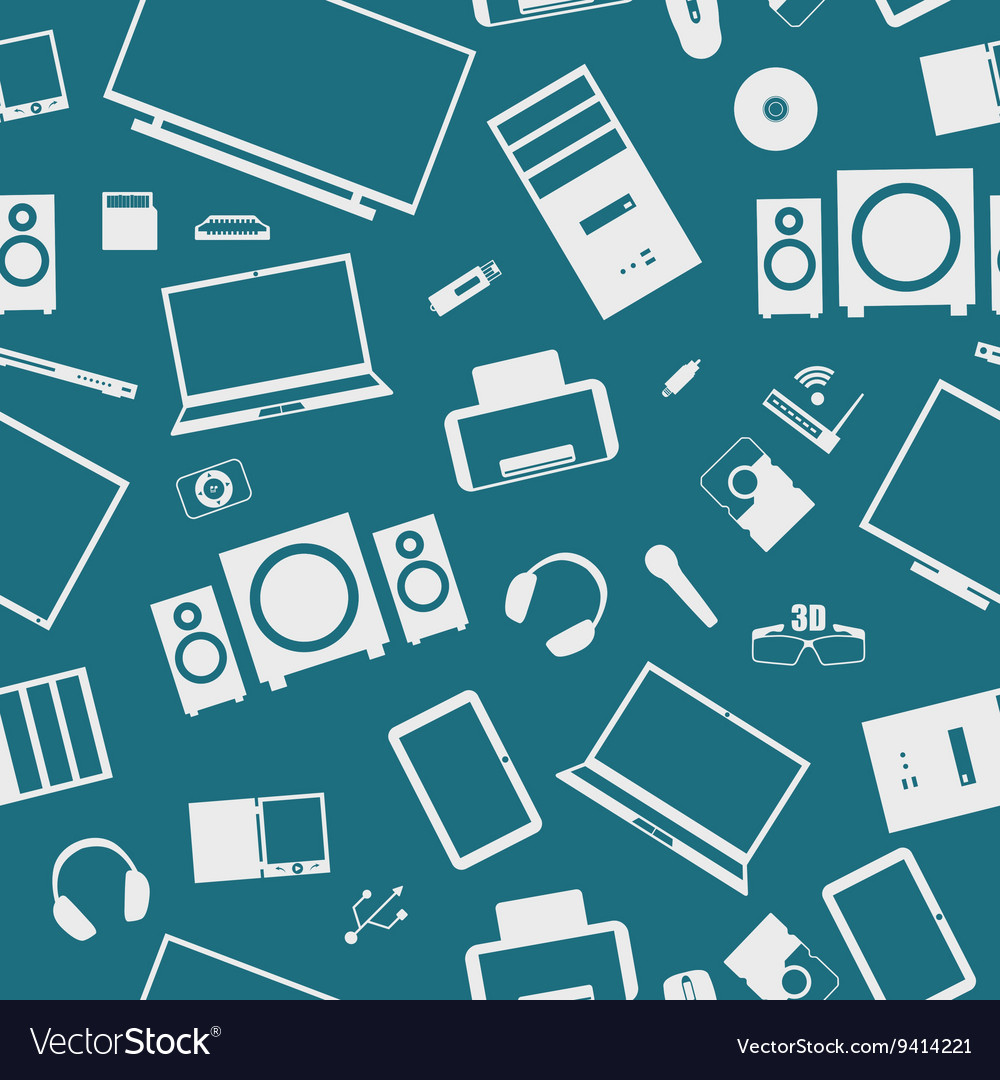 Seamless background from digital devices Vector Image
