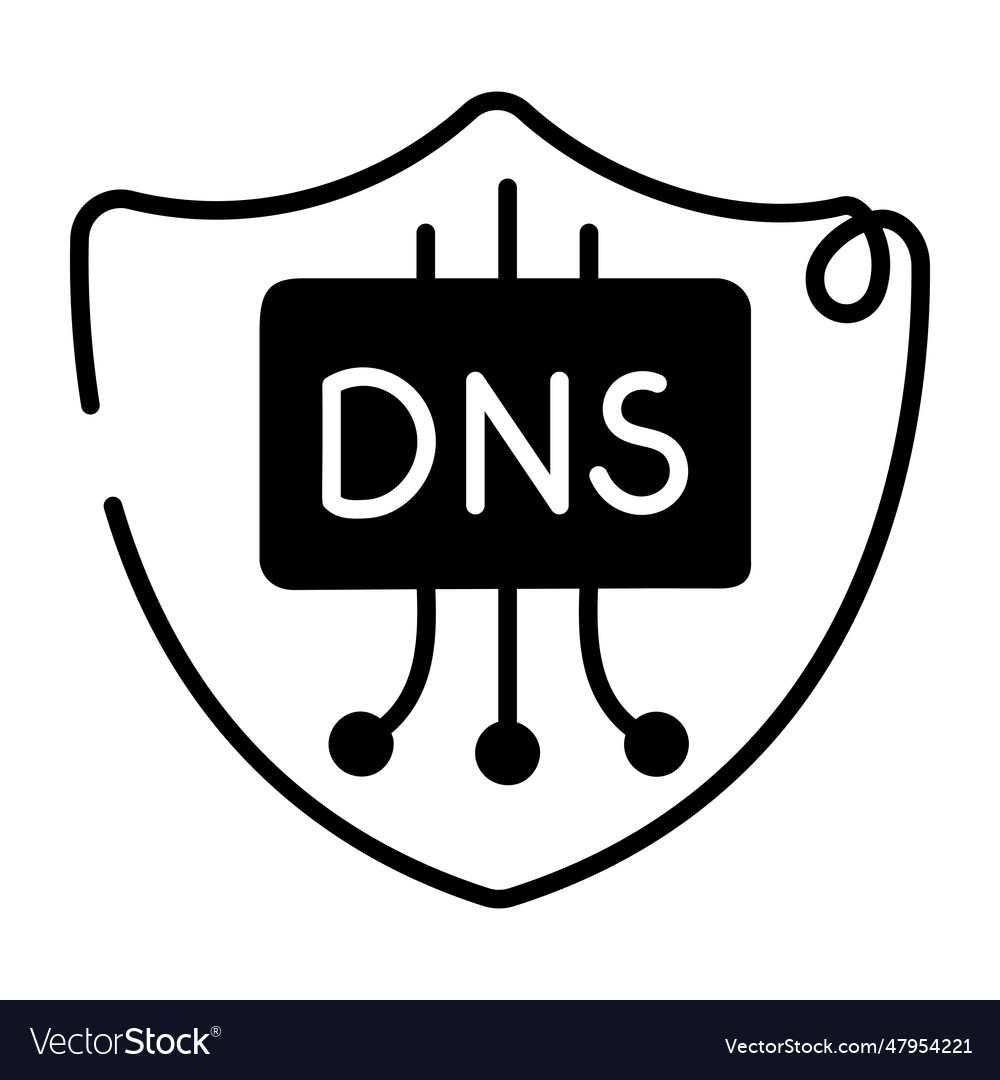 Secure dns Royalty Free Vector Image - VectorStock