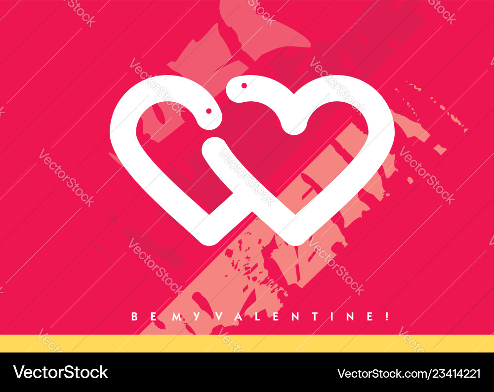 Valentines day cute card design Royalty Free Vector Image