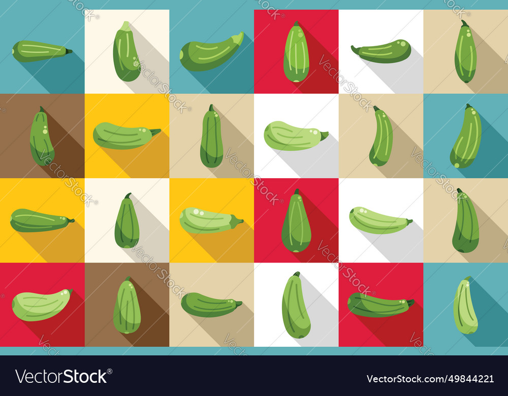 Vegetable marrow icons set flat Royalty Free Vector Image