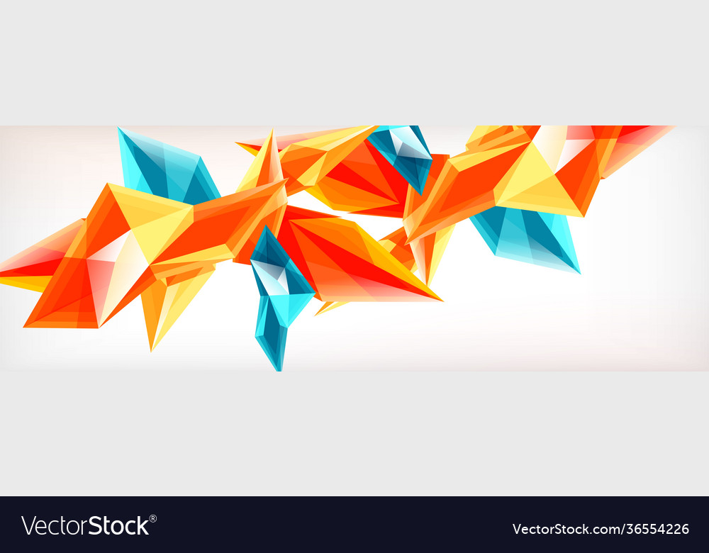 3d triangles and pyramids abstract Royalty Free Vector Image