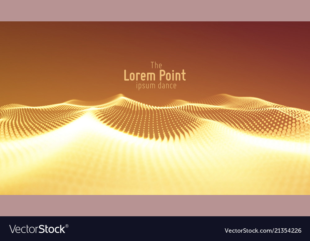 Abstract particle wave points array Royalty Free Vector