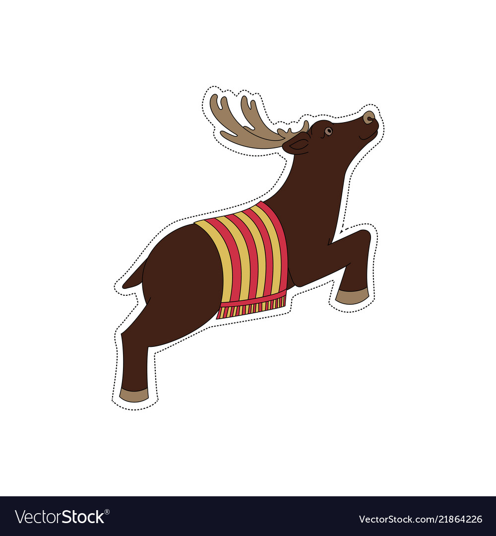 Christmas deer Royalty Free Vector Image - VectorStock