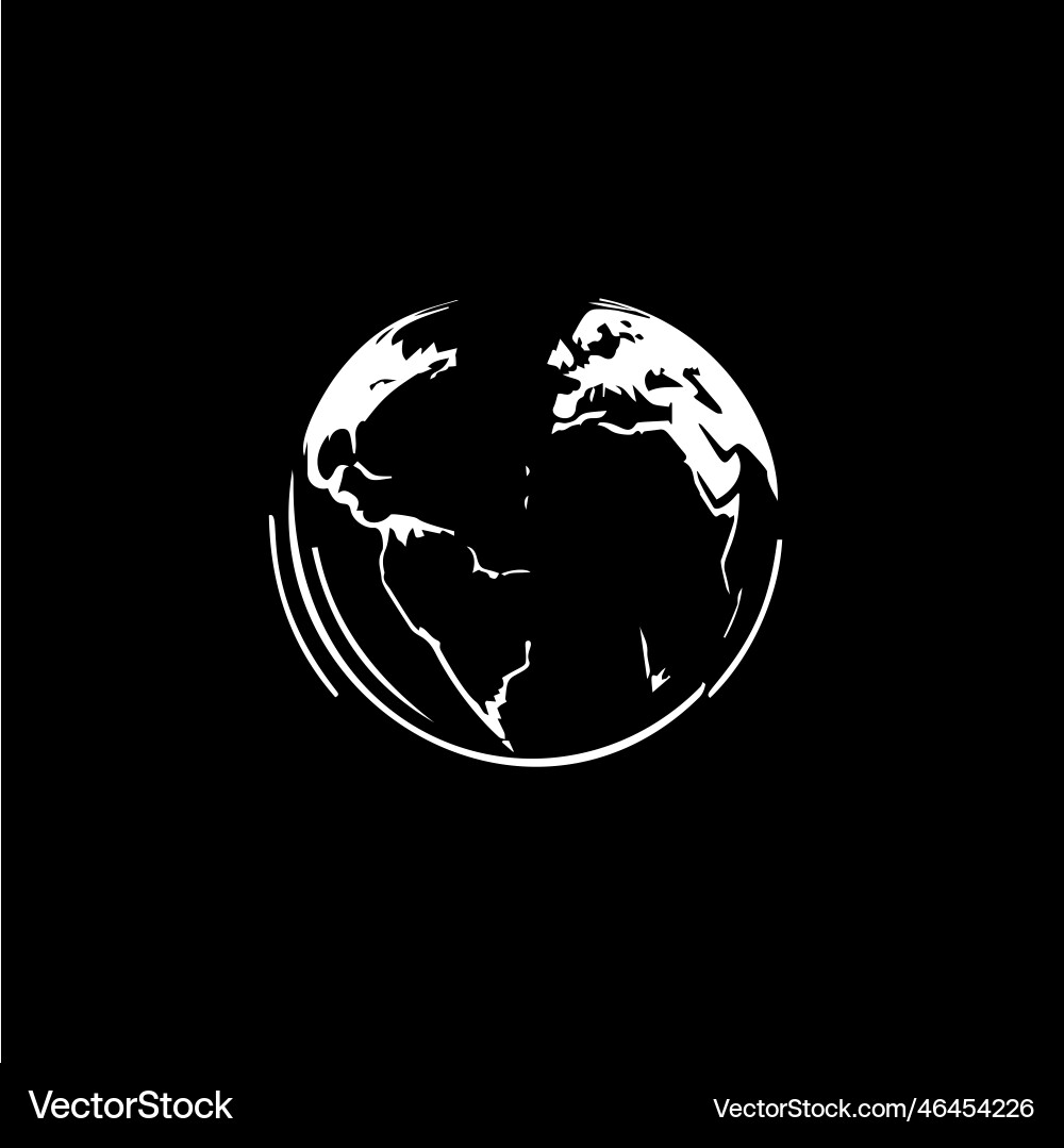 Earth logo template globe world round emblem Vector Image