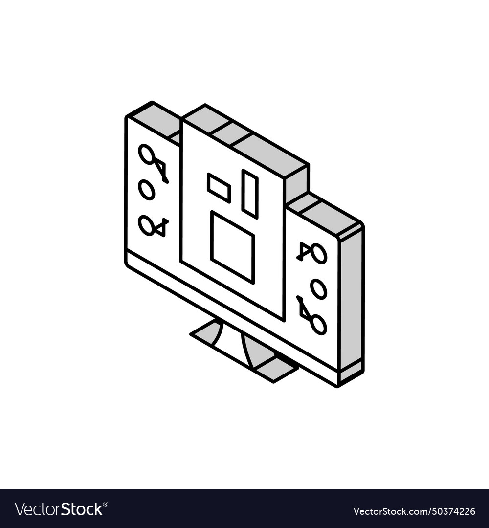 Firmware Software Isometric Icon Royalty Free Vector Image