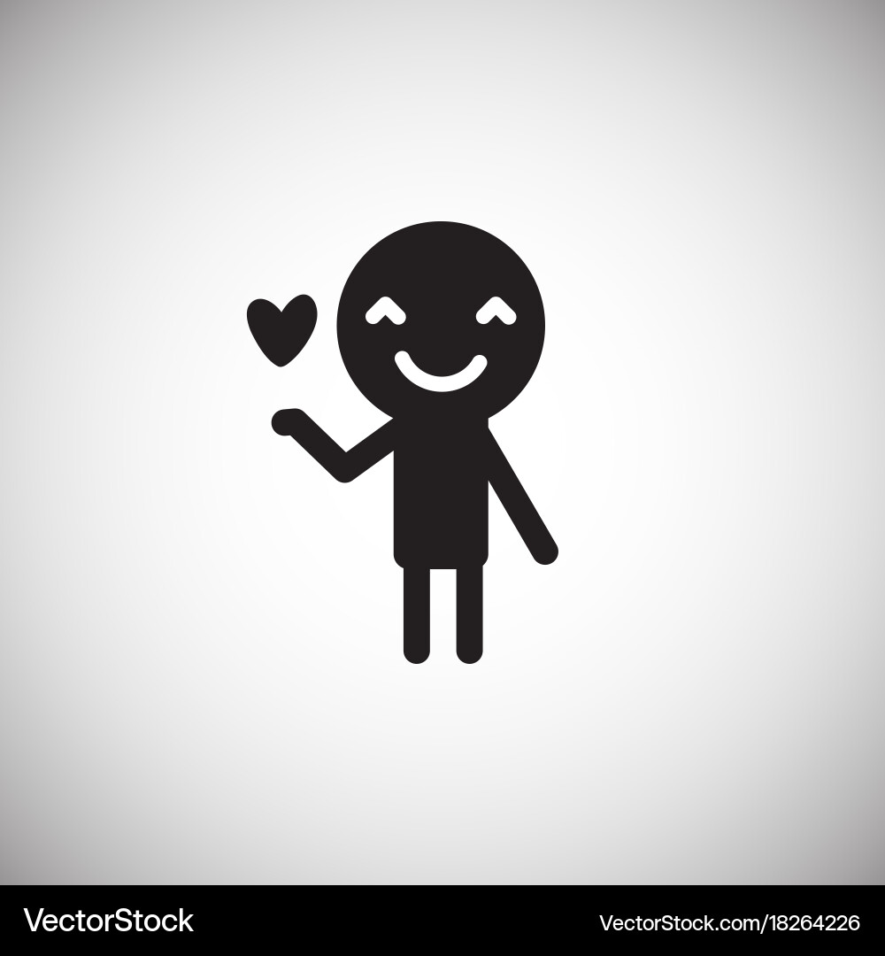 Lover man icon style is a flat symbol Royalty Free Vector