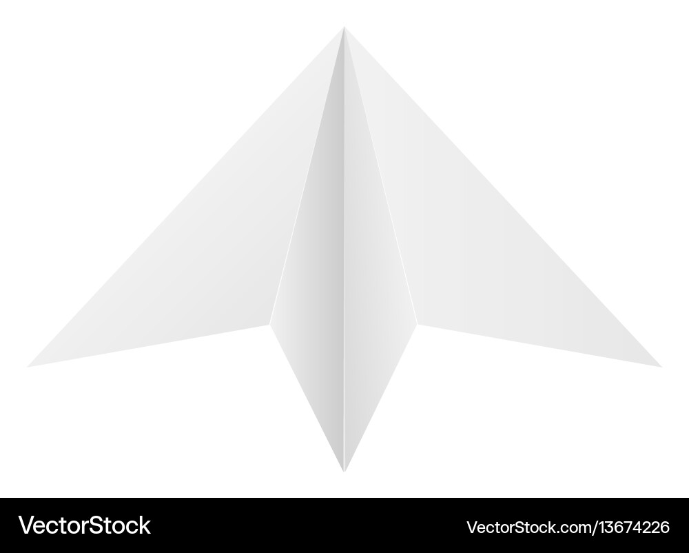 Origami paper airplane Royalty Free Vector Image