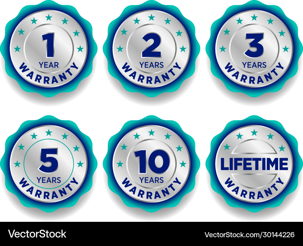 Quality certification warranty badge icon set 1 Vector Image
