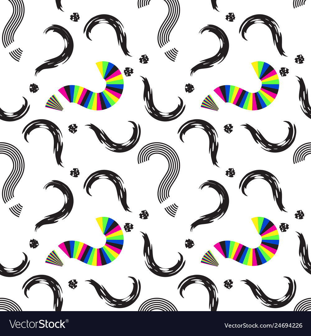 Question marks seamless pattern or interrogation Vector Image