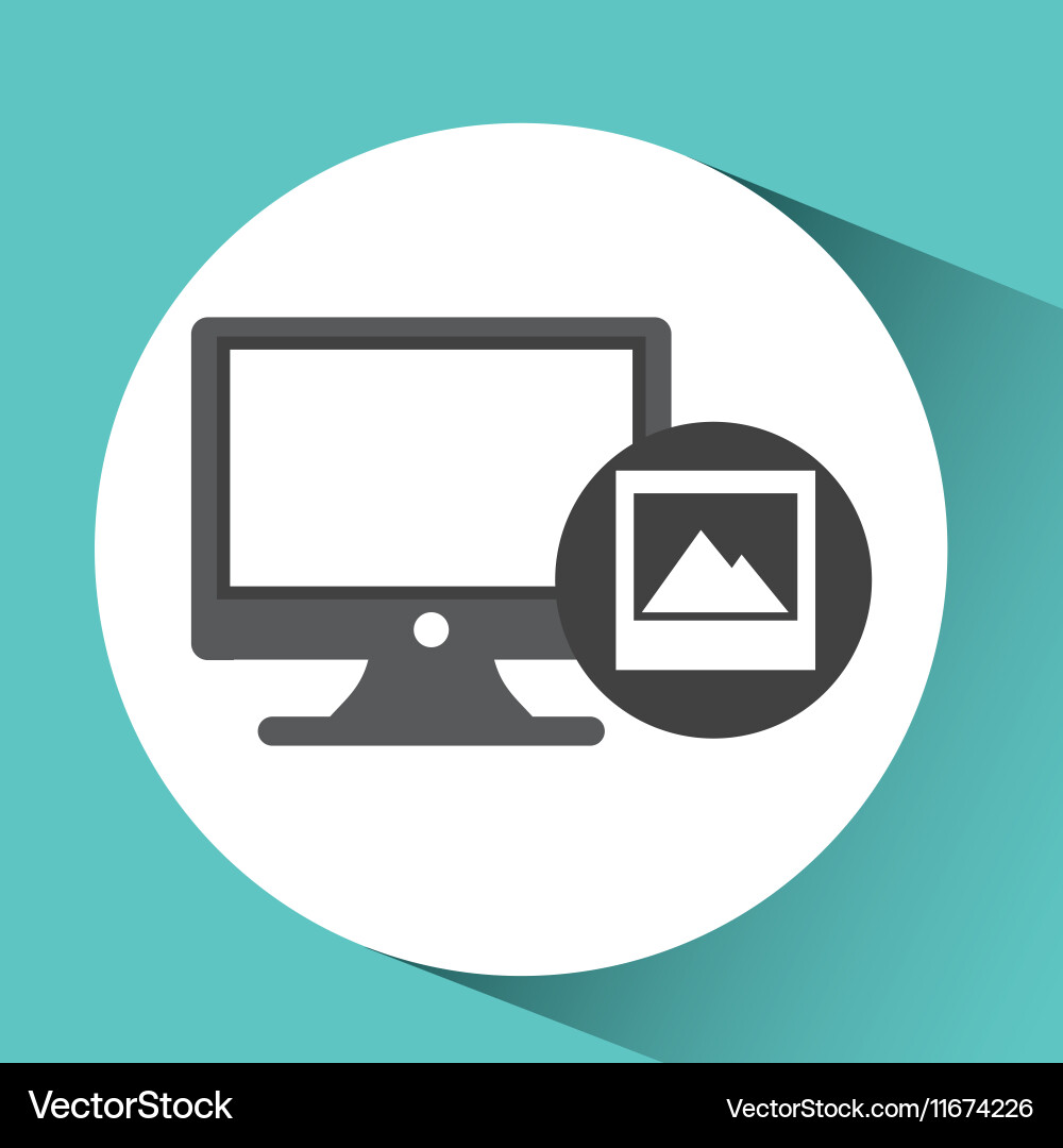 Technology monitor pc image photo Royalty Free Vector Image