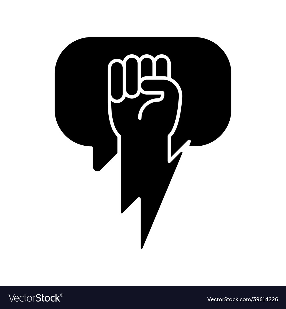 Using Strong Arguments Black Glyph Icon Royalty Free Vector 