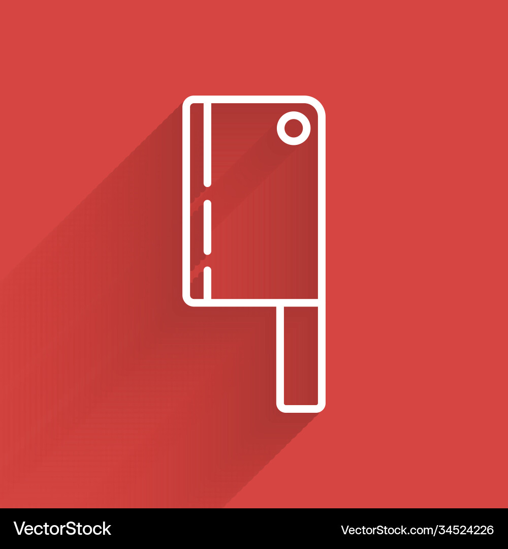 White line meat chopper icon isolated with long Vector Image