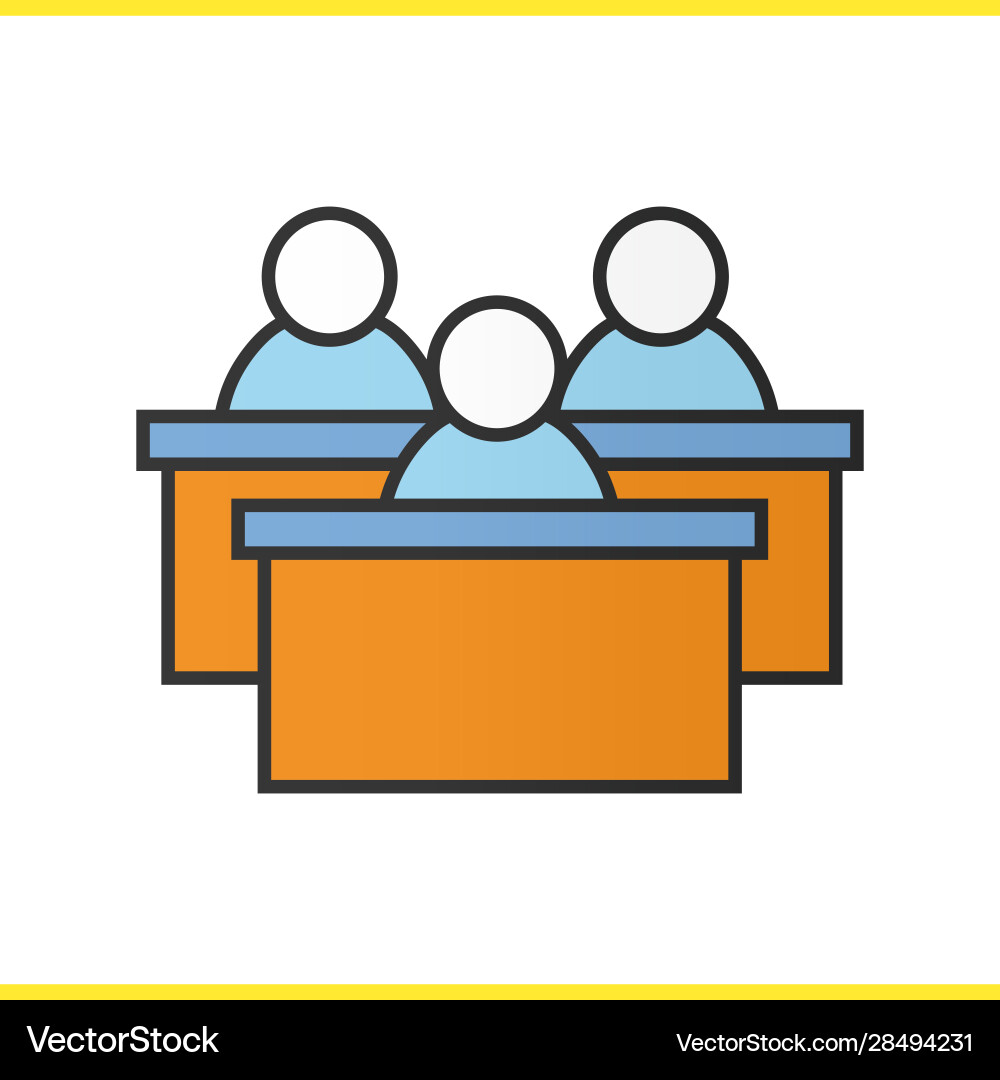 Audience color icon Royalty Free Vector Image - VectorStock