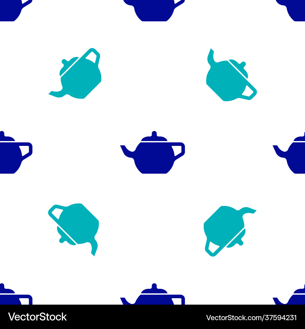 Blue traditional chinese tea ceremony icon Vector Image