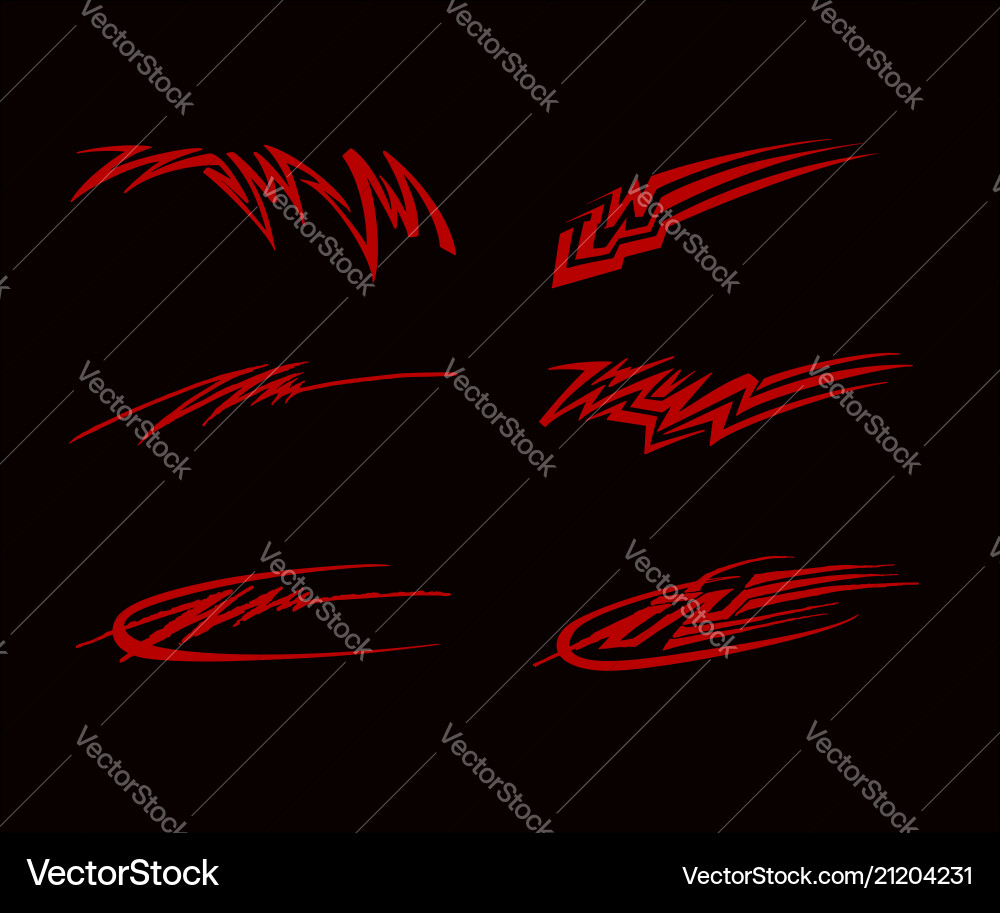 Car motorcycle racing vehicle graphics vinyls Vector Image