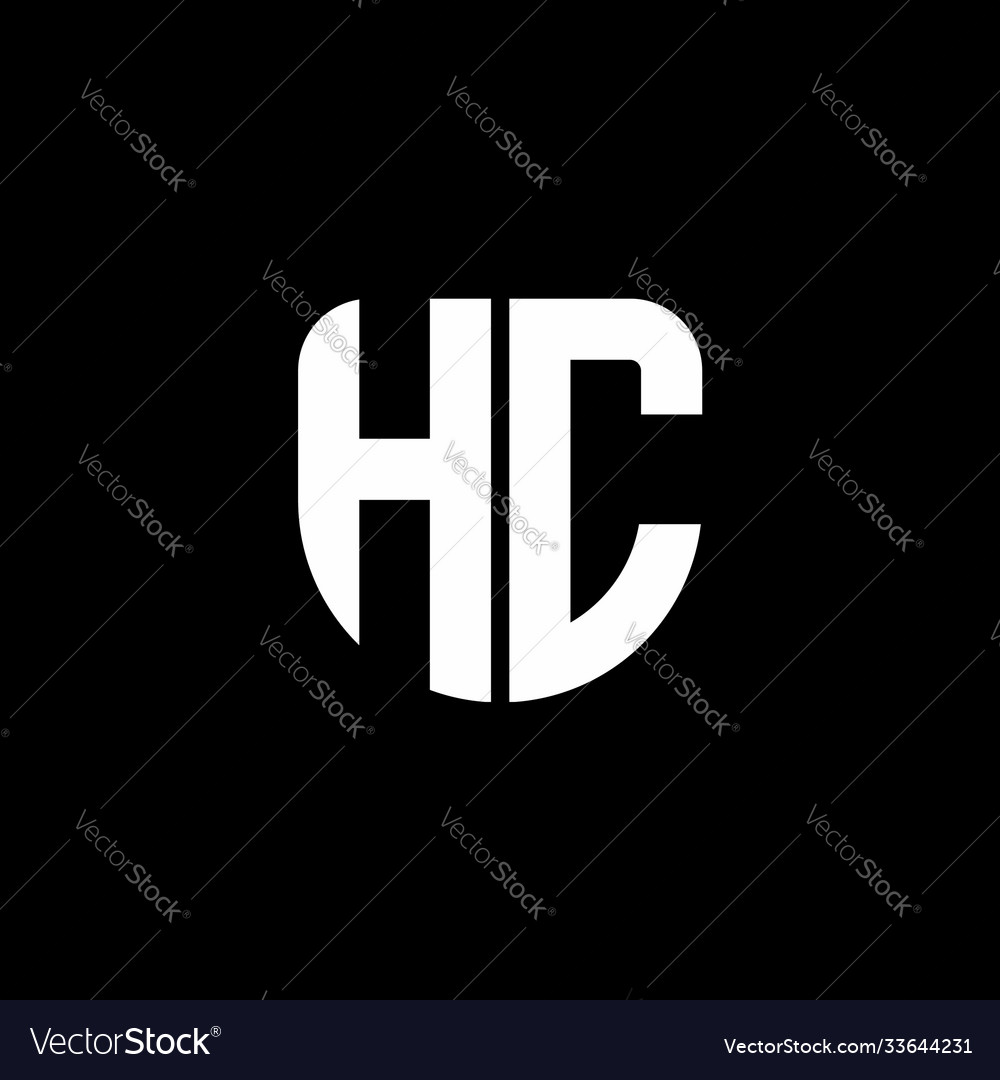 Hc logo monogram with circular shape shield Vector Image Hc logo monogram with circular shape shield Vector Image