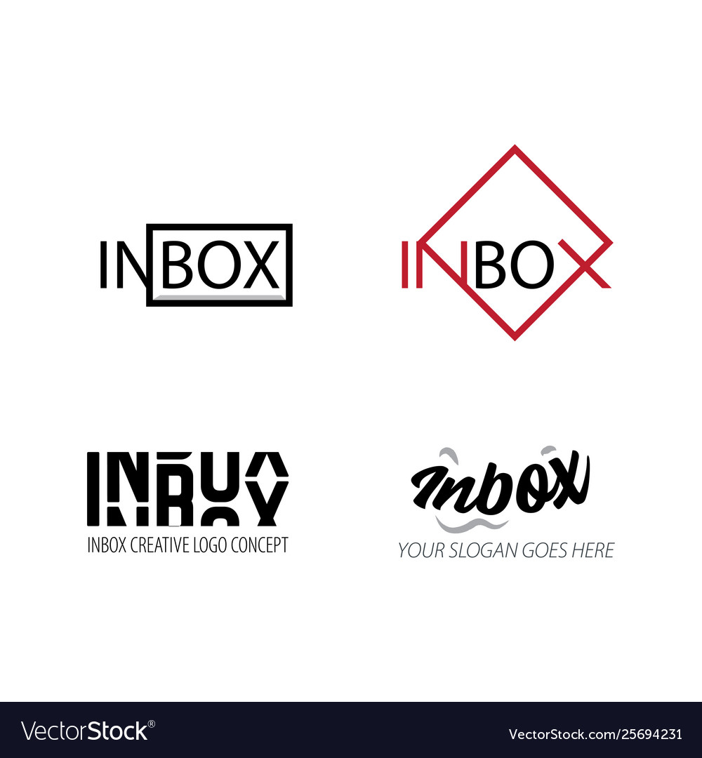 Inbox design logo concept - template Royalty Free Vector