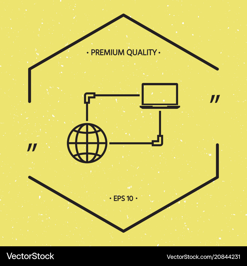 Internet connection data exchange transfer Vector Image