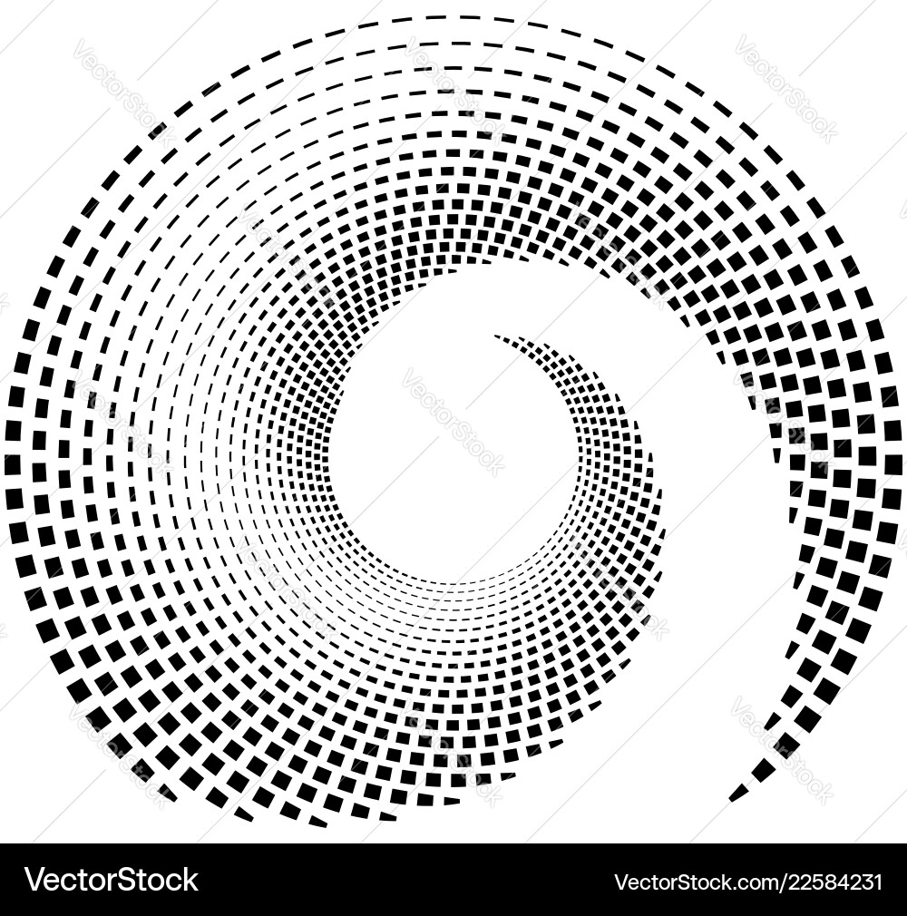 Inward spiral of rectangles abstract geometric Vector Image