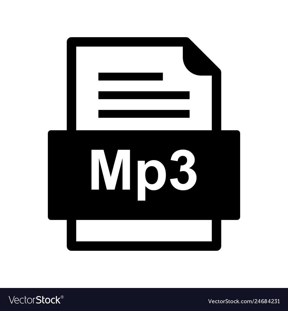 Mp3 file document icon Royalty Free Vector Image