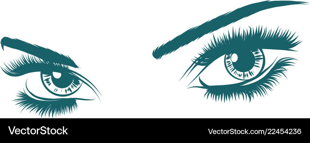 Beautiful women eyes with make Royalty Free Vector Image