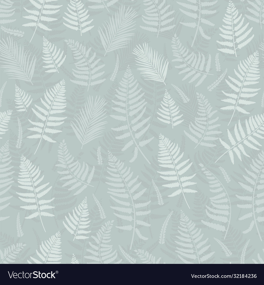 Cute hand drawn fern seamless pattern floral Vector Image