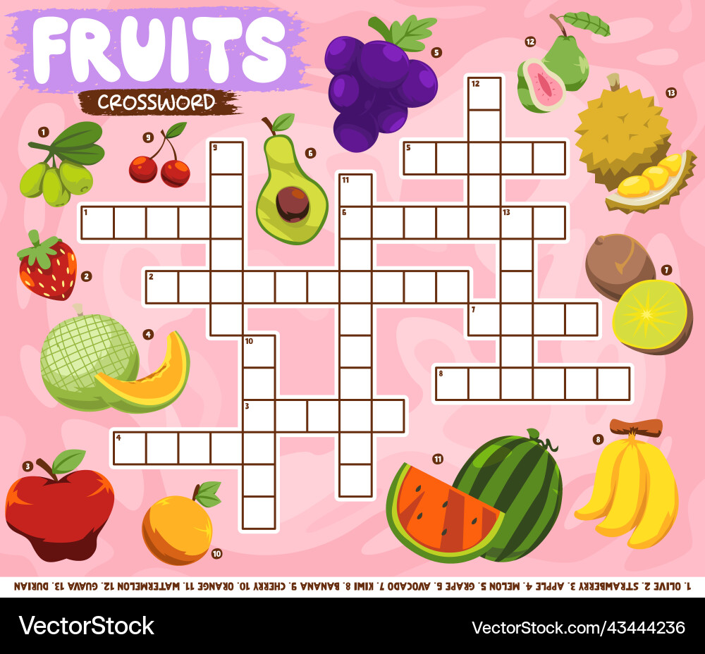 Education game crossword puzzle for learning Vector Image
