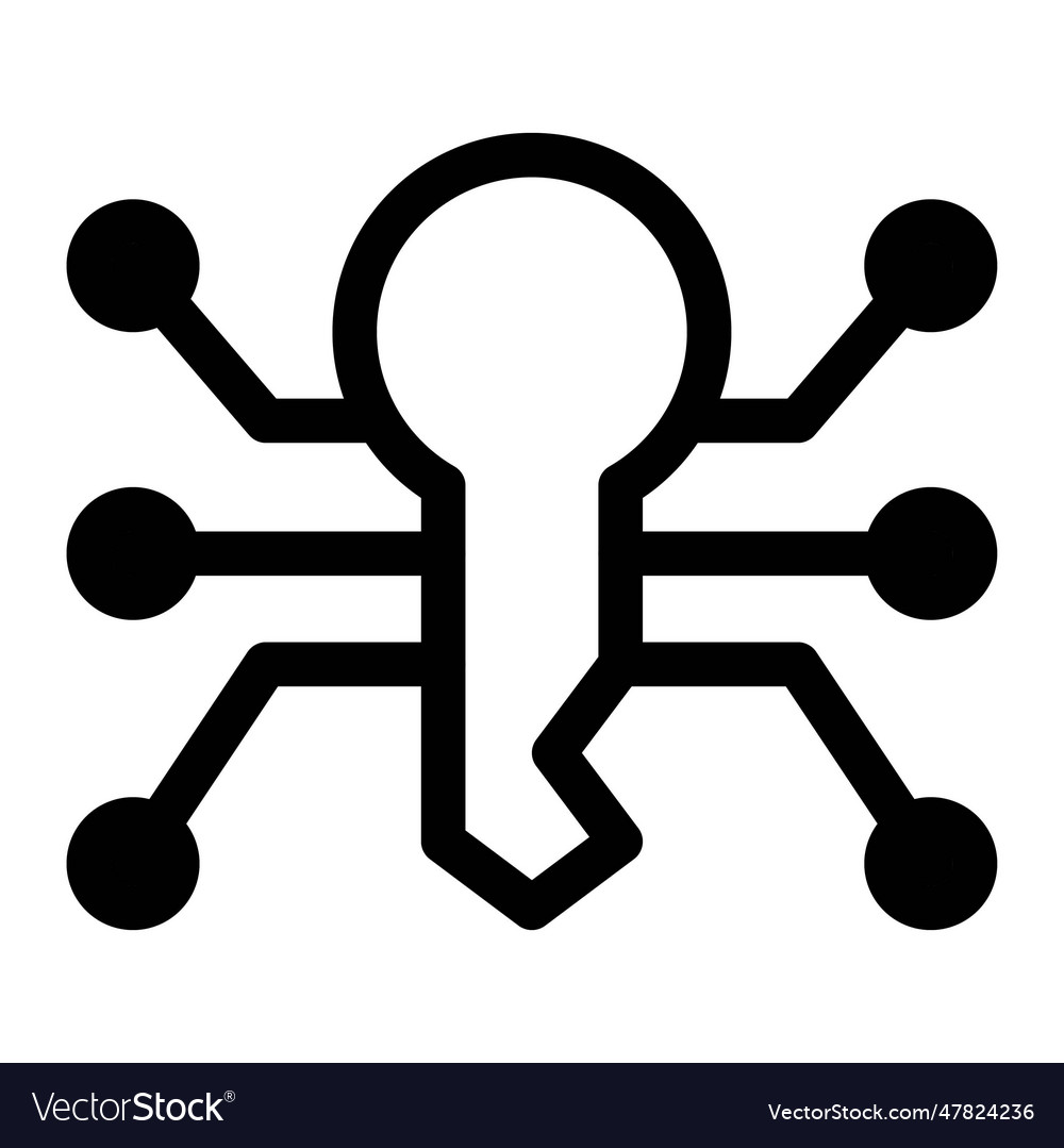 Electronic lock for ultimate system security Vector Image