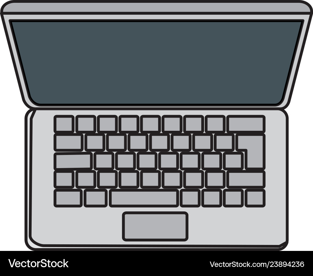 Laptop computer isolated icon Royalty Free Vector Image