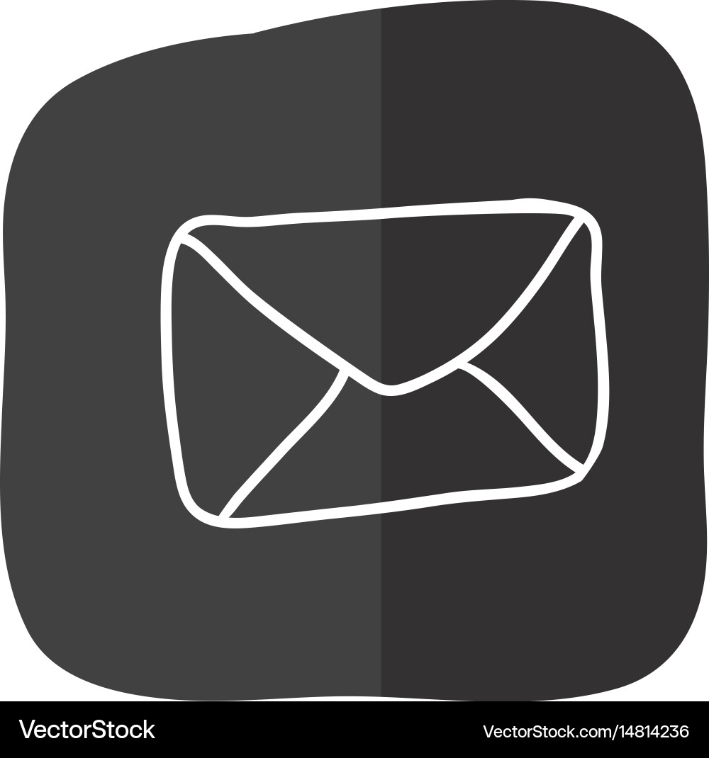 Message envelope draw Royalty Free Vector Image
