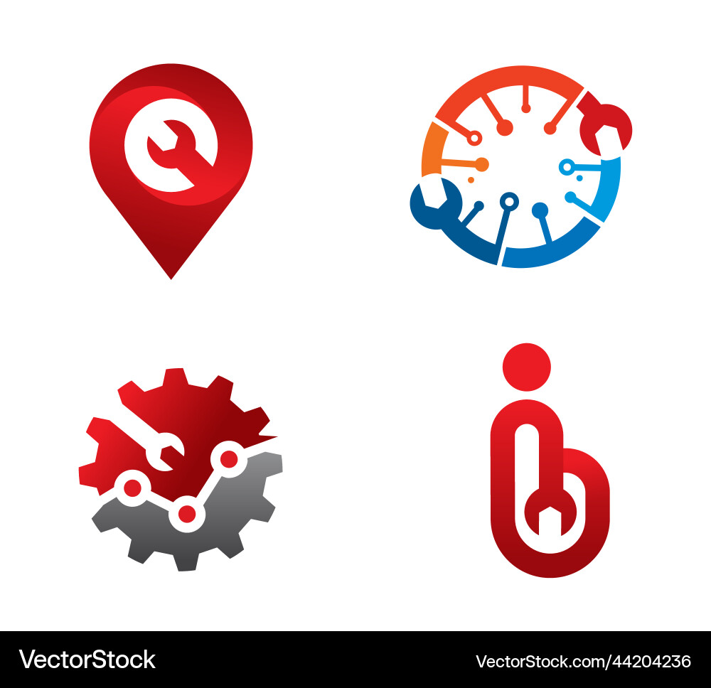 Modern repair logo template design symbol Vector Image