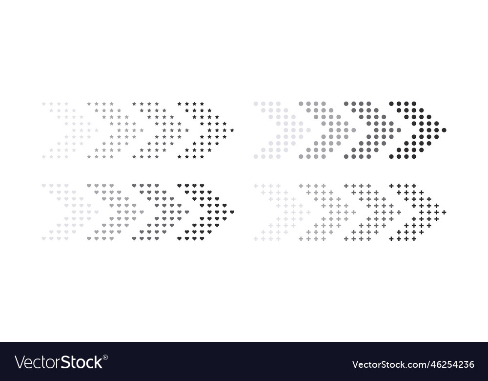 Pointers arrows different shapes modern Royalty Free Vector