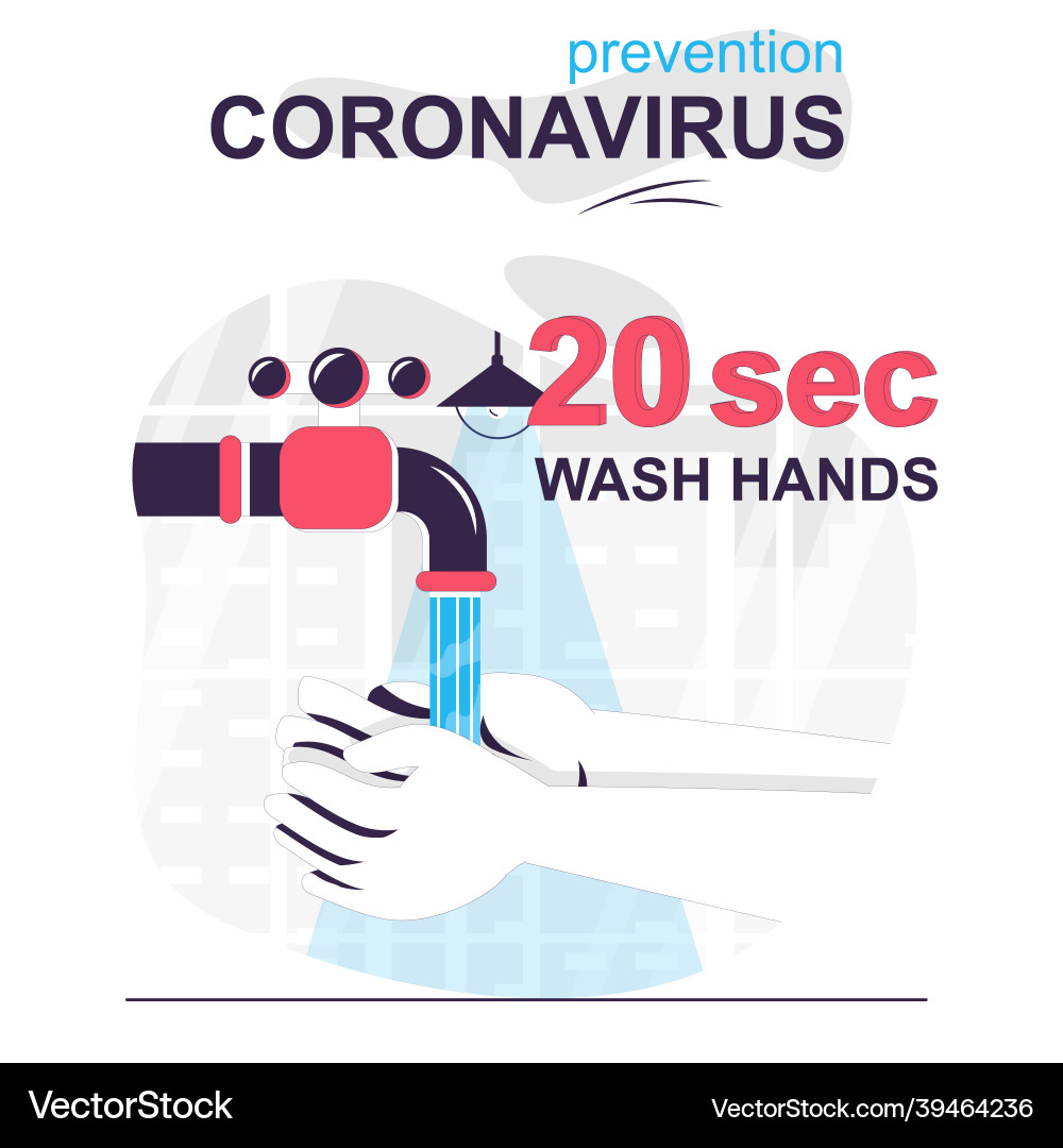 Prevention coronavirus isolated cartoon concept Vector Image