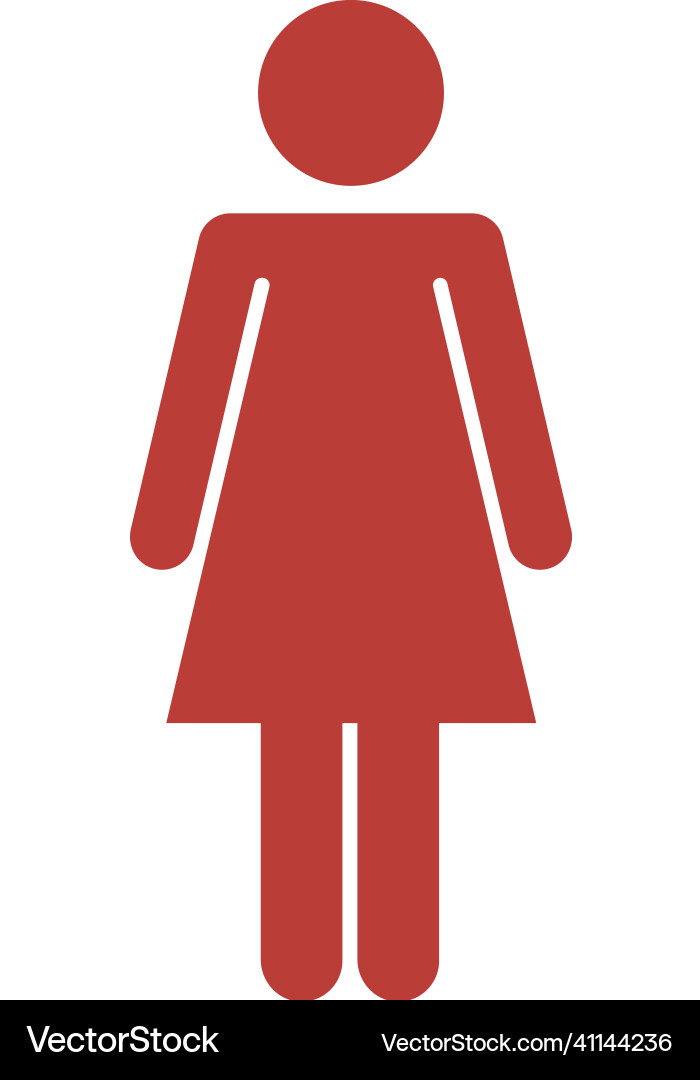 Red female pictograph Royalty Free Vector Image