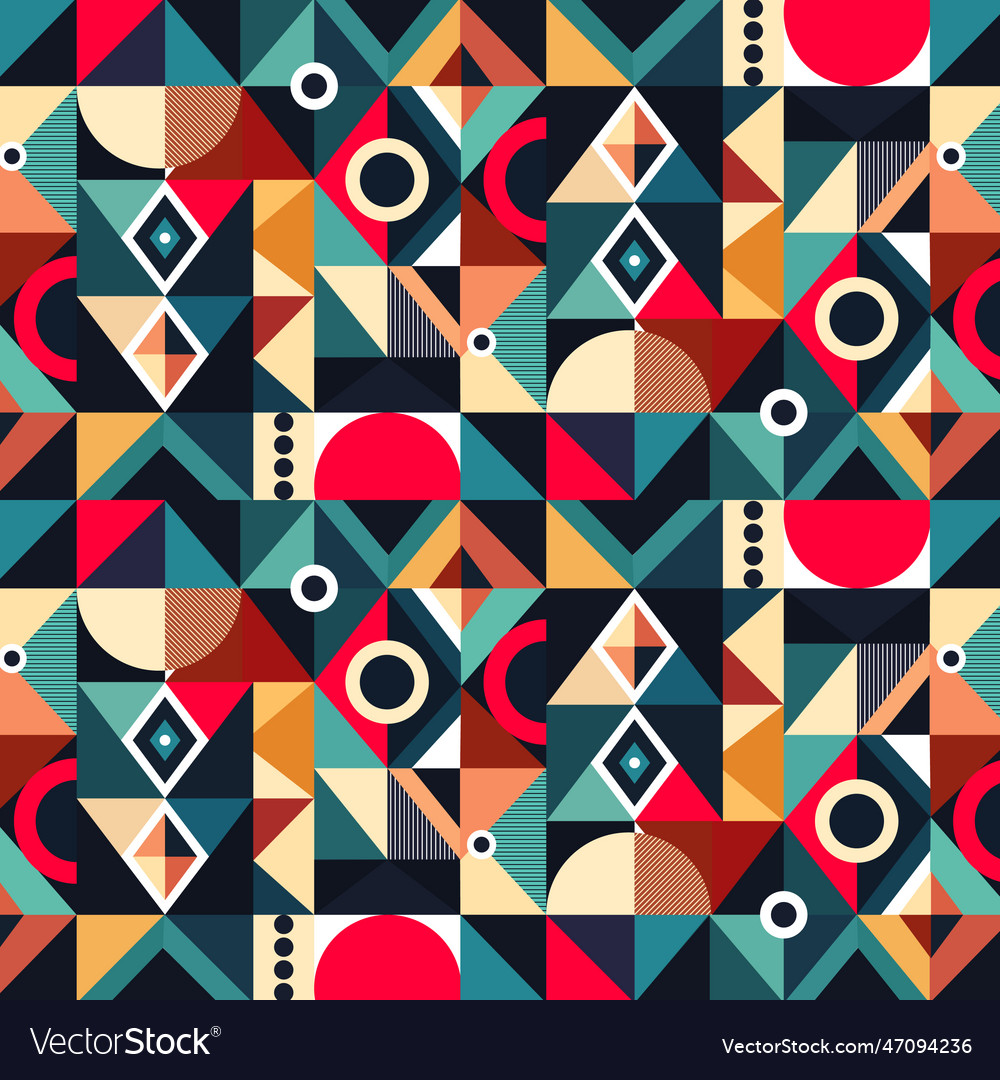 Seamless colorful geometric background pattern Vector Image