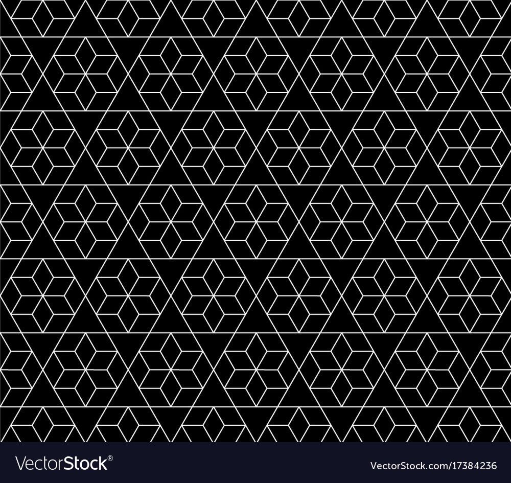 Seamless geometric pattern with editable Vector Image