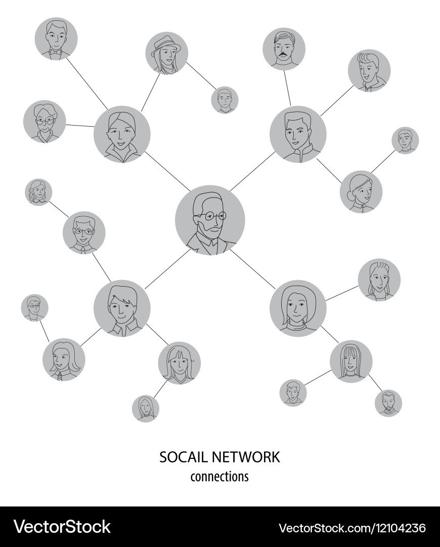 Social network concept Royalty Free Vector Image