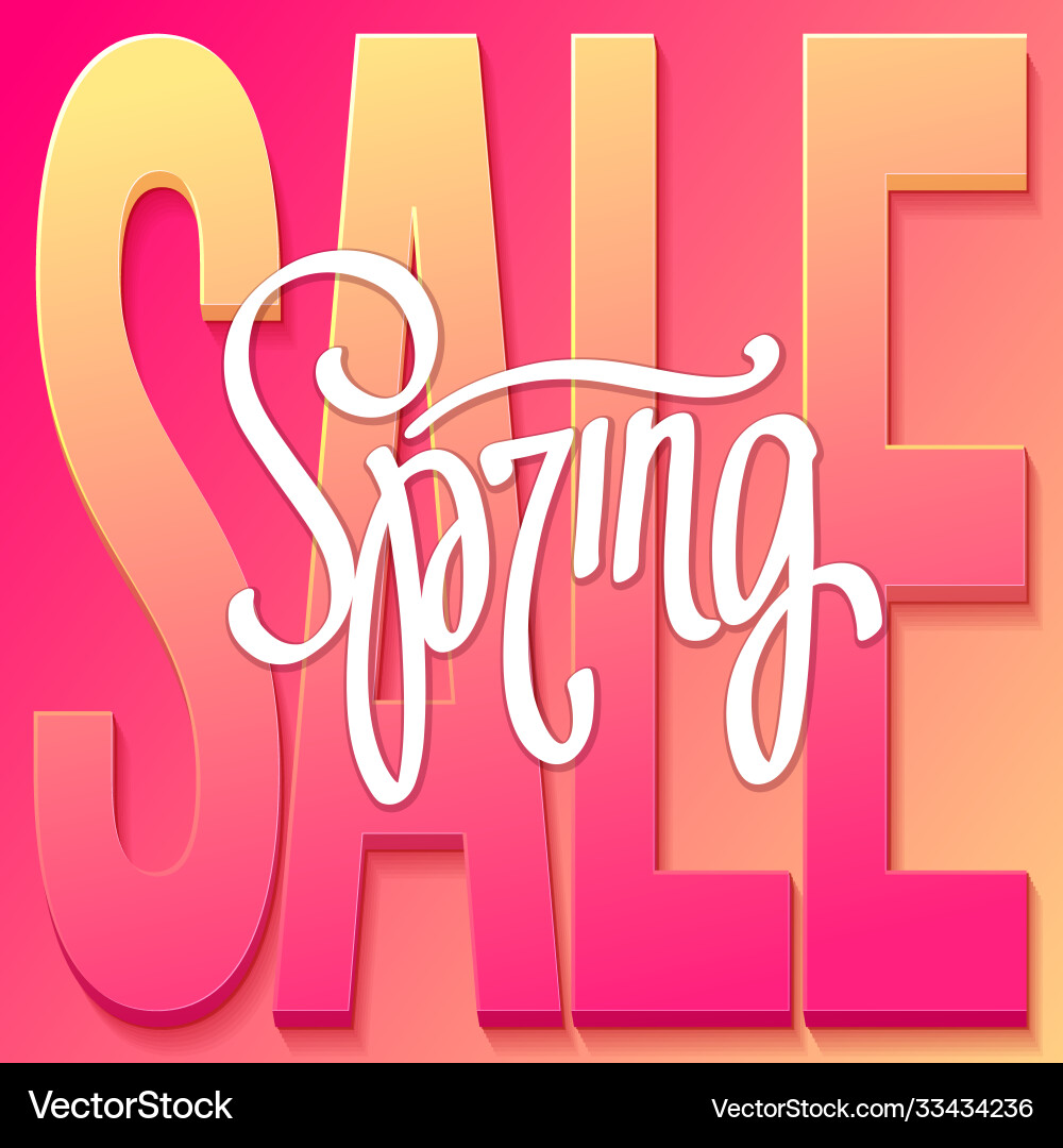 Spring sale banner and discounts Royalty Free Vector Image