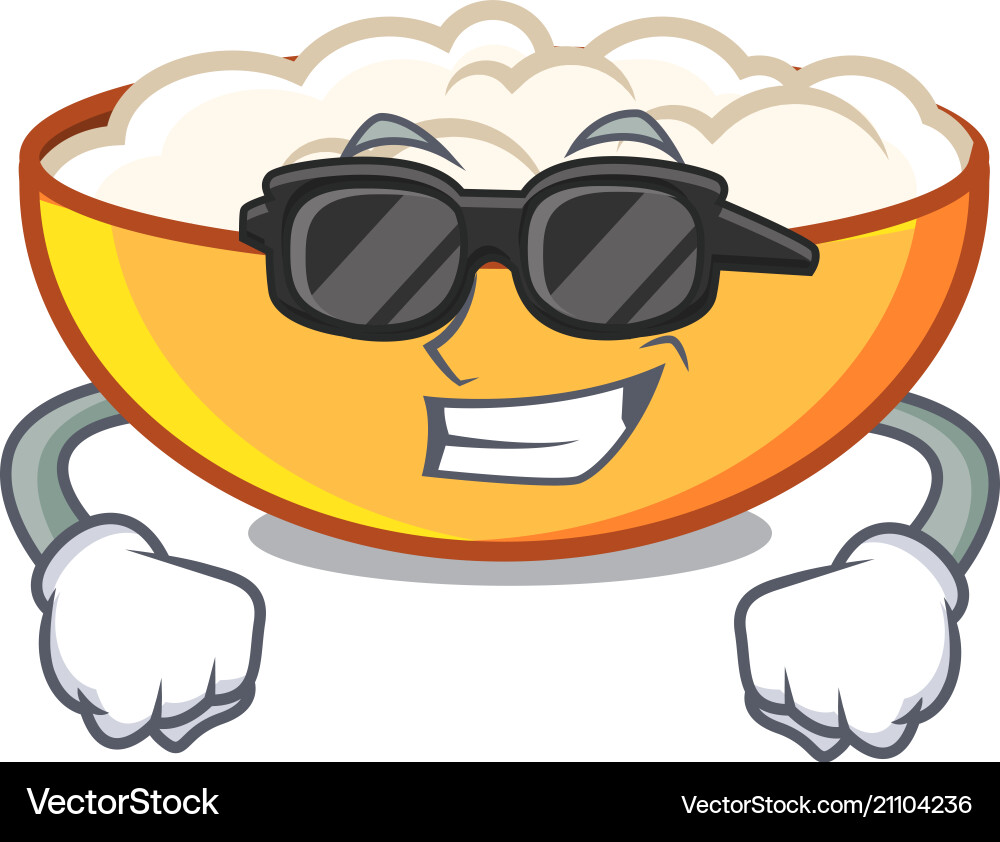 Super cool cottage cheese character cartoon Vector Image