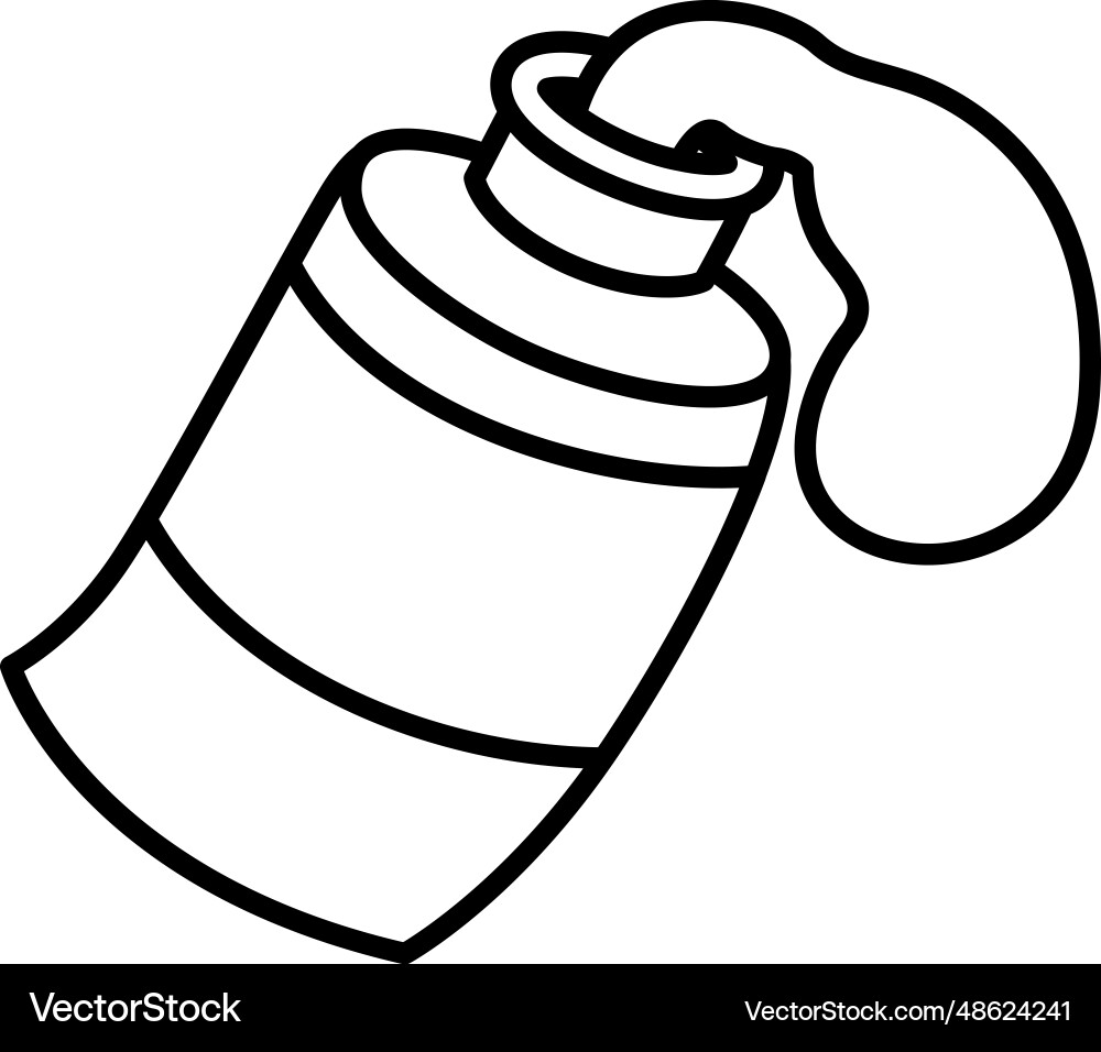 Black and white paint tube Royalty Free Vector Image