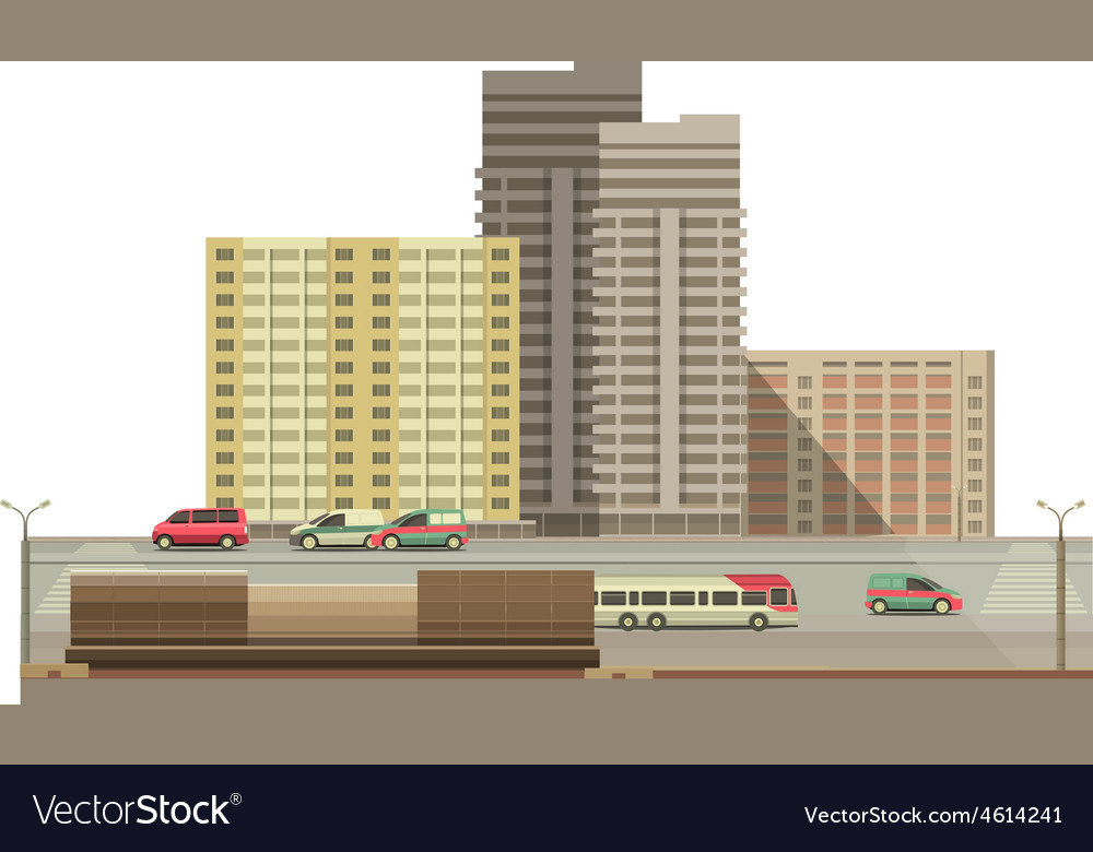 Building on a white background Royalty Free Vector Image